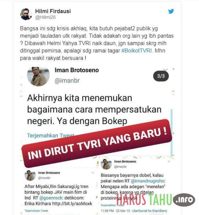 Siapa Iman Brotoseno? Ini Riwayat Perjalanan Yang Sempat Viral Bokep - Harus Tahu